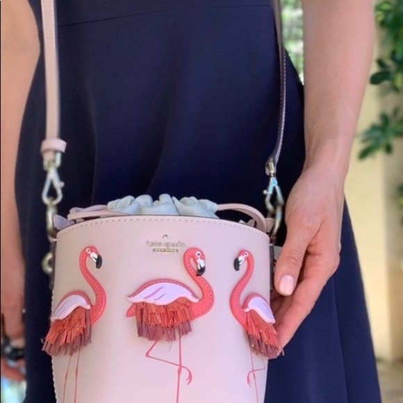 kate spade | Bags | Kate Spade Flamingo Pippa By The Pool Bucket Bag ...